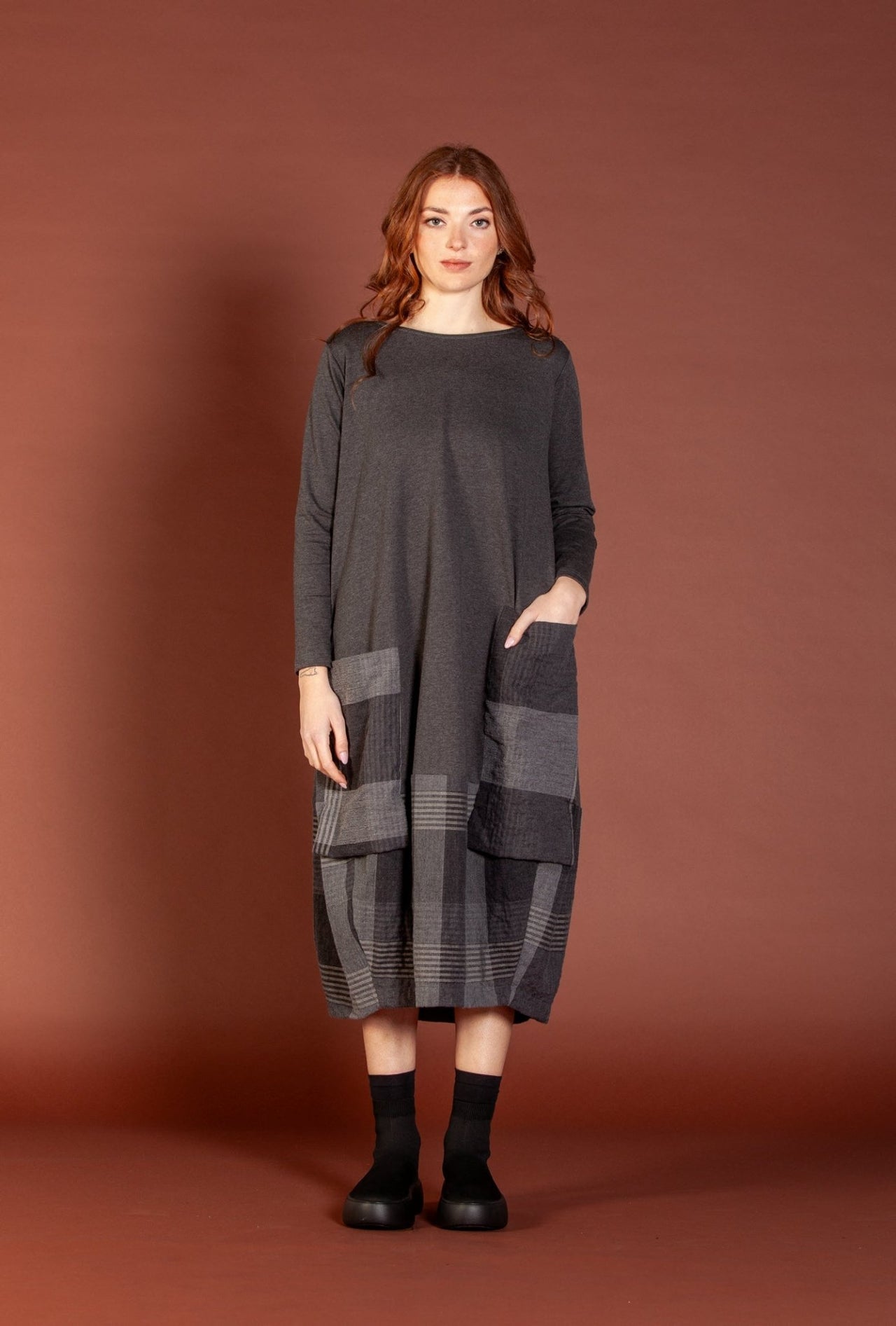 Mama b Metti Tsant Check Dress Notte – Blue Water Clothing