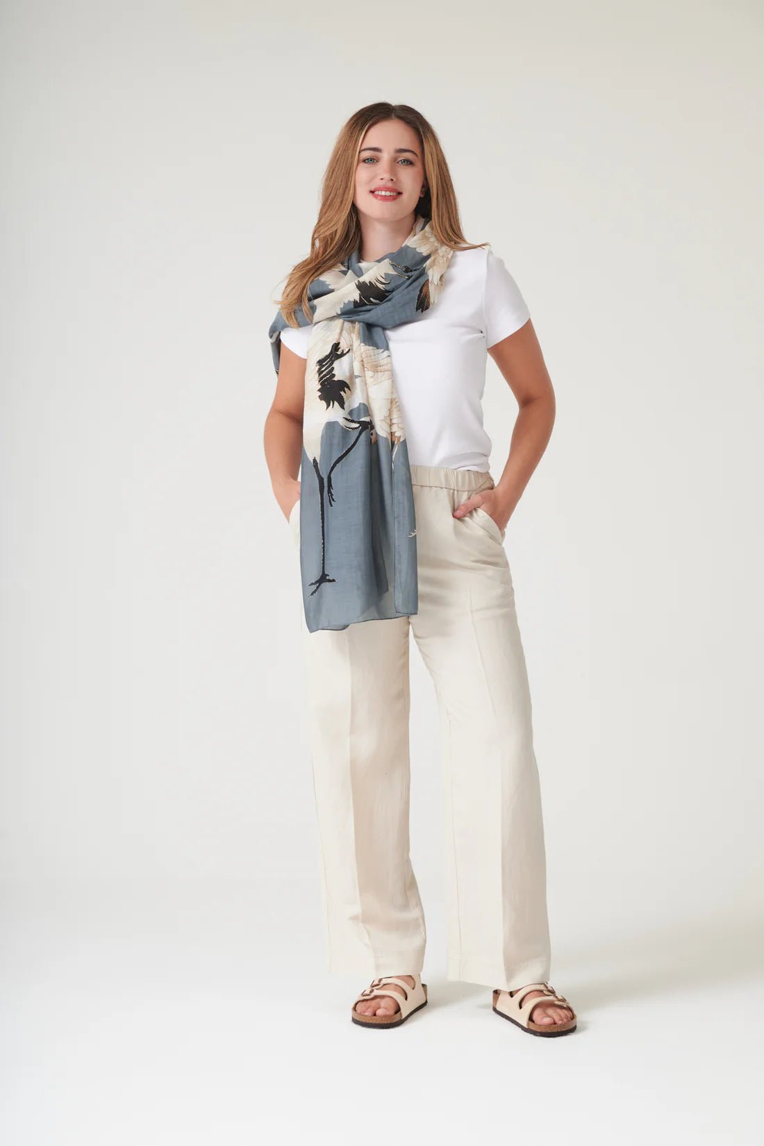 One Hundred Stars Stork Scarf – Blue Water Clothing